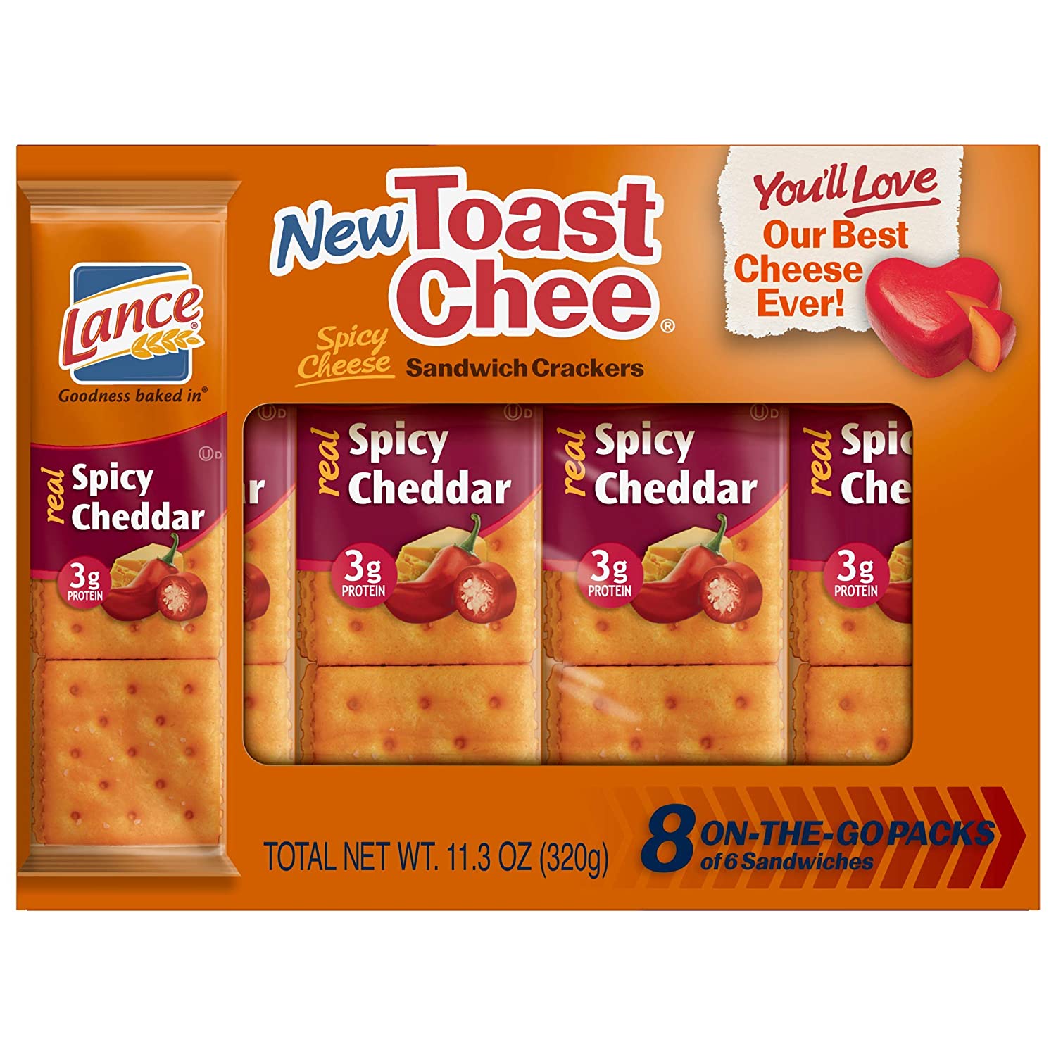 Lance ToastChee Spicy Cheddar – 8 CT
